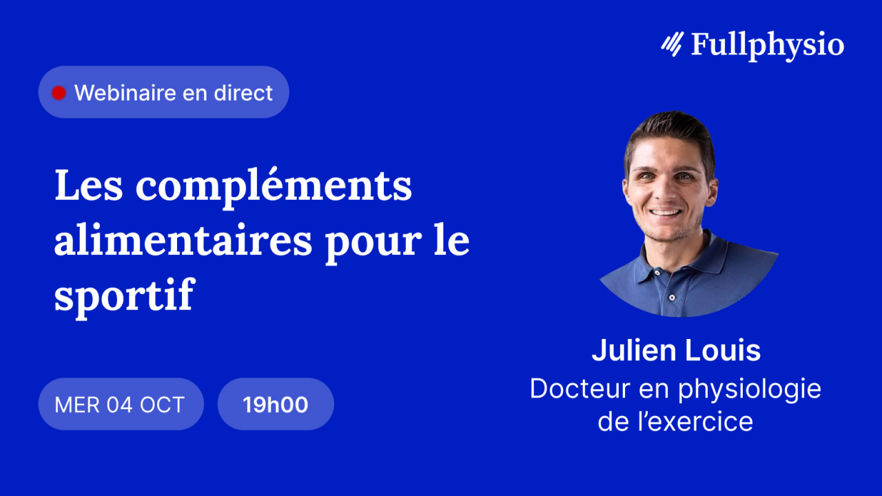 Webinaire : Les compléments alimentaires pour le sportif - Webinaires.net