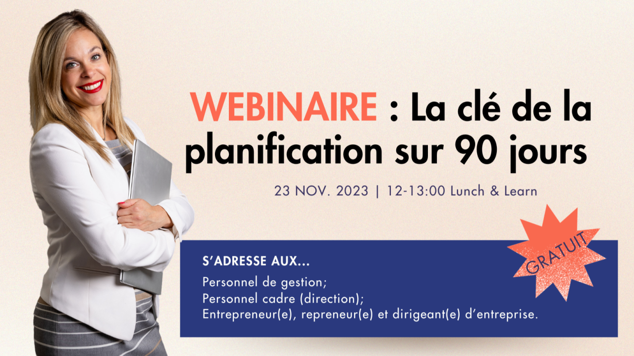 Webinaire : La clé de la planification 90 jours - Webinaires.net