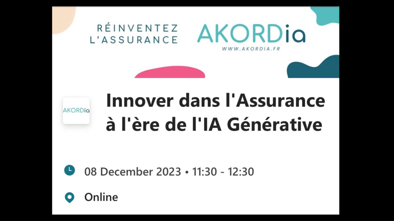 Webinaire : Innover dans l'assurance à l'ère de l'IA générative ...