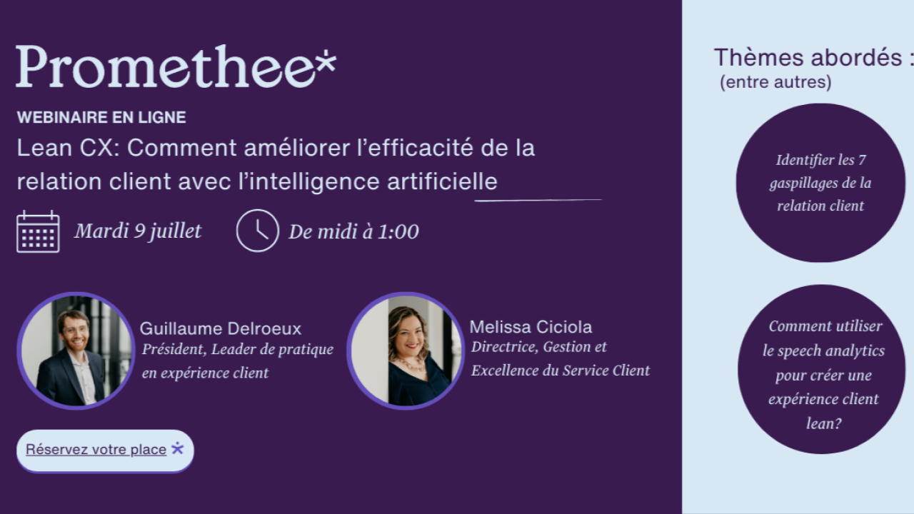 Webinaire : Lean CX : Comment améliorer l’efficacité de la relation client avec l'IA ...